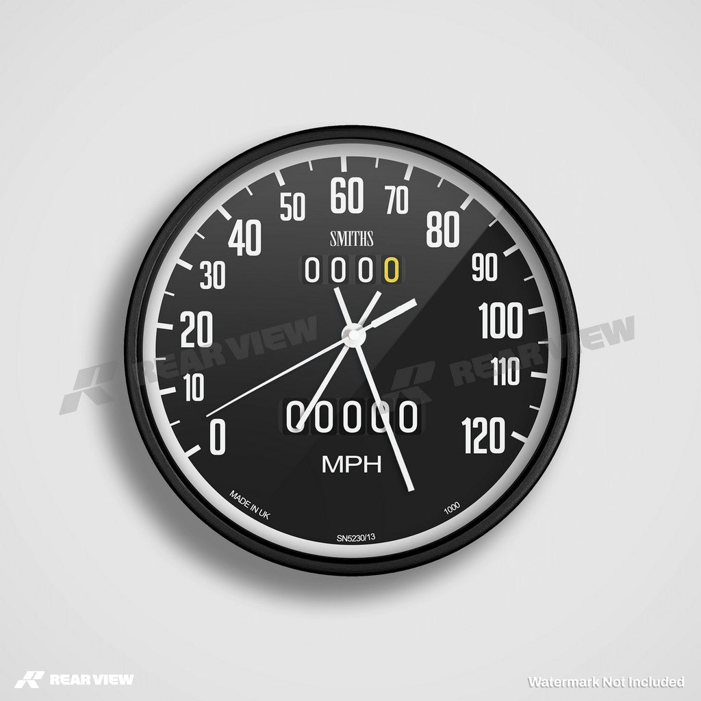 1962 MG Speed Dial - Clock • Rear View Prints