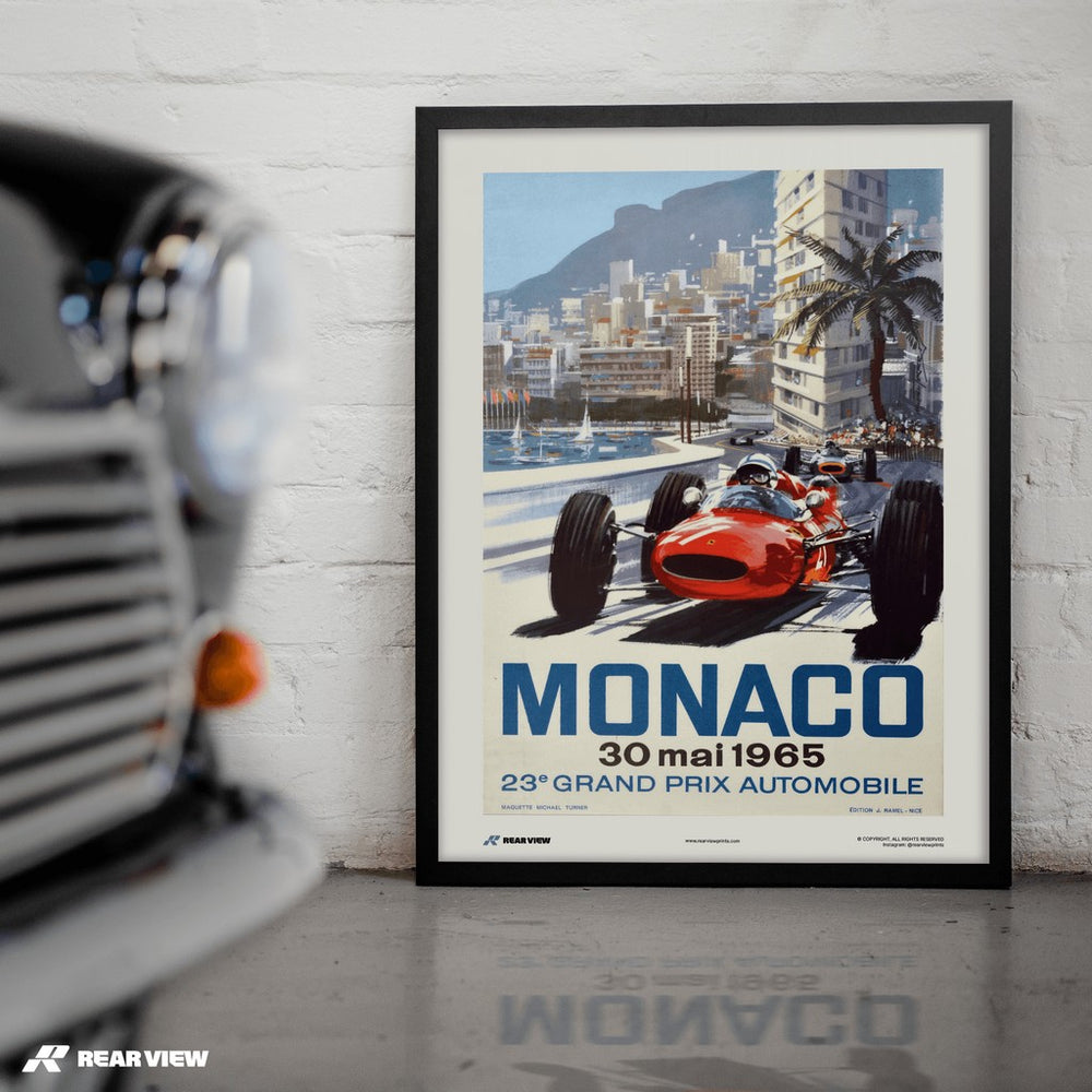 Vintage Monaco Grand Prix 1965 • Racing Art Poster • Rear View Prints