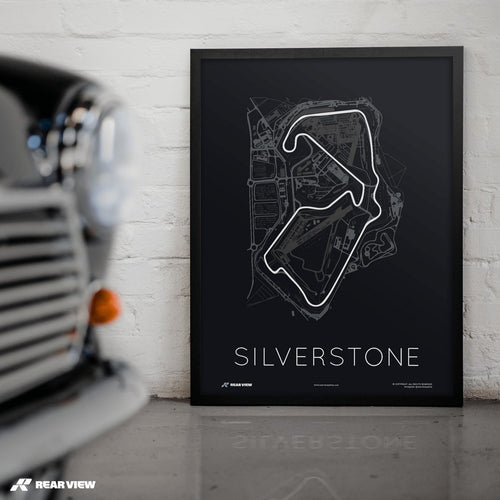 The Silverstone Circuit F1 Track Art Posters & Prints • Rear View Prints