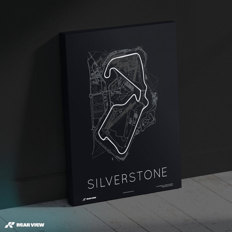 The Silverstone Circuit F1 Track Art Posters & Prints • Rear View Prints