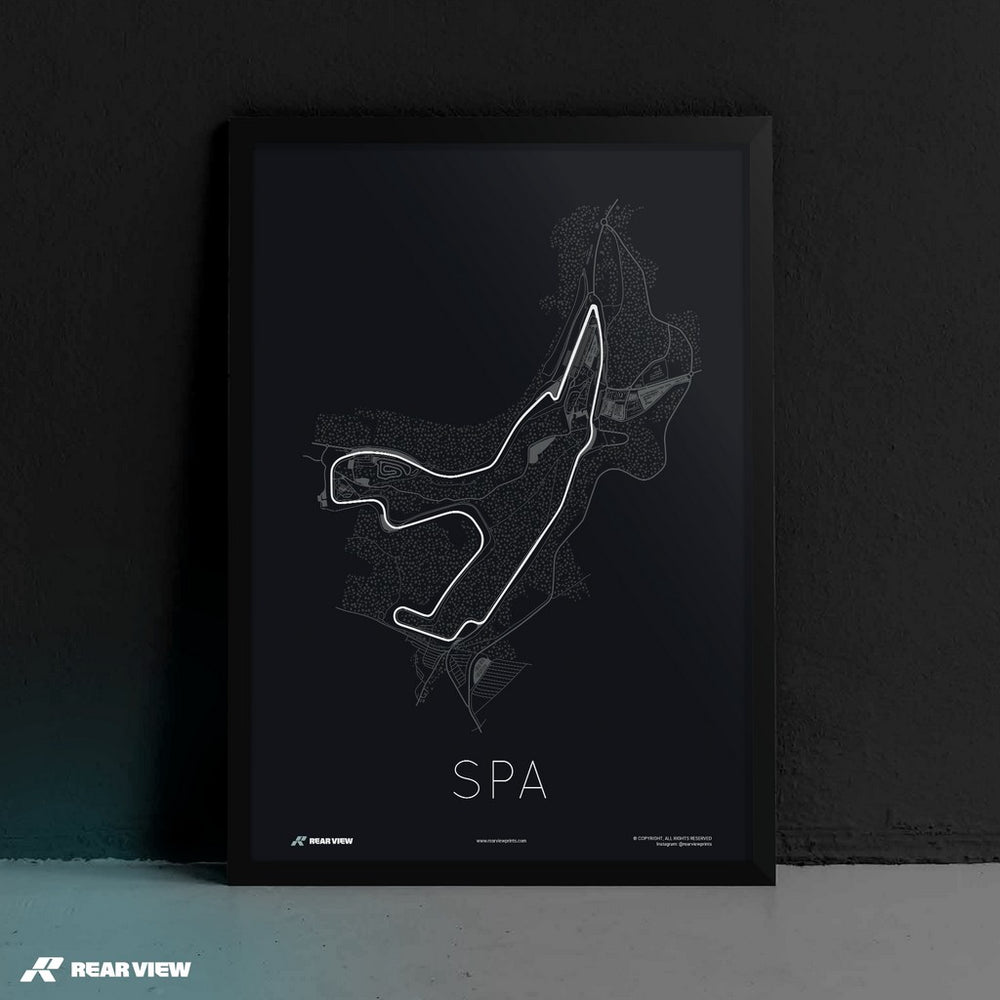Spa-Francorchamps F1 Track Art Posters & Prints • Rear View Prints