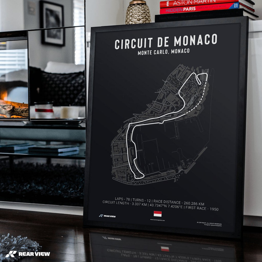 Monaco Race Track • F1 Poster • Art Print • Rear View Prints